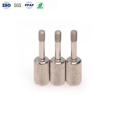 Nickel Plated Electronics Screws Half Thread Knurled Thumb Screws Cross Slotted