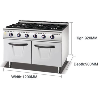 Chine Gas Valve LPG 43.8KW NG 50.3KW Commercial Cooking Range Machine à vendre