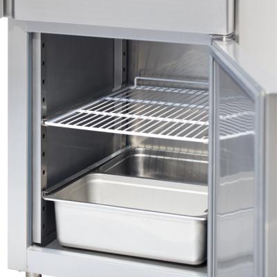 중국 Air Cooling 600L 2 Half Doors Upright Chiller Commercial Refrigeration Condensing Unit -14 to -18C 판매용