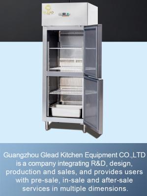 중국 Air Cooling 600L 2 Half Doors Upright Chiller Commercial Refrigeration Condensing Unit -14 to -18C 판매용