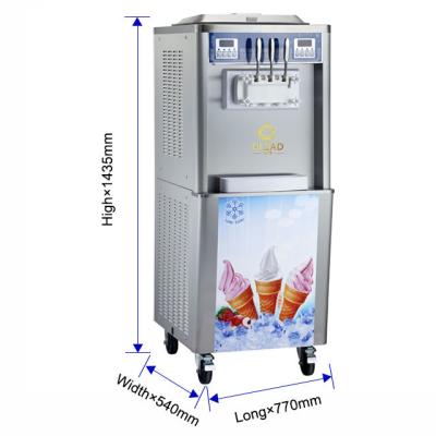중국 Efficiency 240V Soft Ice Cream Machine With 2 Hoppers And 2 Tanks 판매용