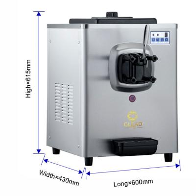 Κίνα 1.6L Freezing Tank Soft Ice Cream Machine with 5L Hopper 220-240V Voltage 100-150 Cups per Hour προς πώληση