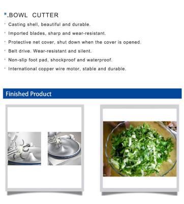 중국 Heavy Duty 300KG/H Capacity Hotel Bowl Cutter With 30L Volume And Quiet Belt Drive 판매용
