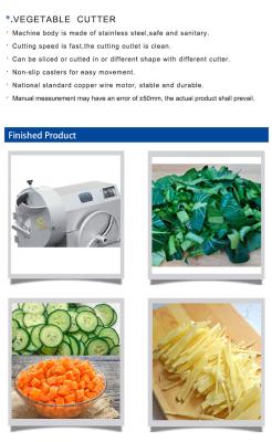 Κίνα Capacity Commercial Cooking Equipment 1000KG/H Stainless Steel Vegetable Cutter 1.5kw Power Supply προς πώληση