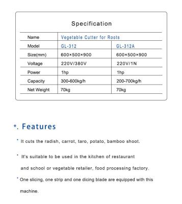 Κίνα Stainless Steel Professional Vegetable Cutter With 1.5kw Power For Commercial Grade Slicing Capacity προς πώληση