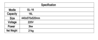 Κίνα 3Kw Power Commercial Electric Fried Chicken Stove 16L Capacity 21 Kg N.W Hotel Equipment προς πώληση
