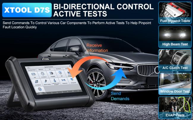 XTOOL D7S Diagnostic Tool Support DoIP & CAN FD, ECU Coding Bidirectional Scanner