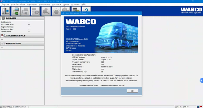 FOR WABCO DIAGNOSTIC KIT(WDI) TOP QUALITY HEAVY DUTY SCANNER TRAILER AND TRUCK DIAGNOSTIC SYSTEM INTERFACE 7