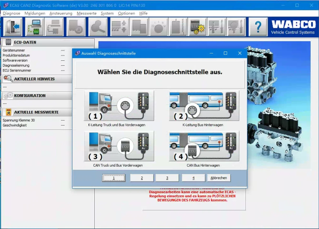 FOR WABCO DIAGNOSTIC KIT(WDI) TOP QUALITY HEAVY DUTY SCANNER TRAILER AND TRUCK DIAGNOSTIC SYSTEM INTERFACE 9