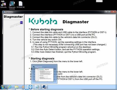 China Para KUBOTA DIAGNOSTIC KIT PYTHON Python interface Diagmaster KUBOTA Takeuchi Diagnostic à venda