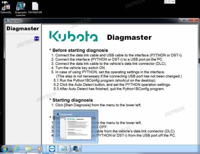 China Para KUBOTA DIAGNOSTIC KIT PYTHON Python interface Diagmaster KUBOTA Takeuchi Diagnostic à venda