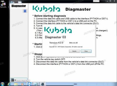 China Para KUBOTA DIAGNOSTIC KIT PYTHON Python interface Diagmaster KUBOTA Takeuchi Diagnostic à venda