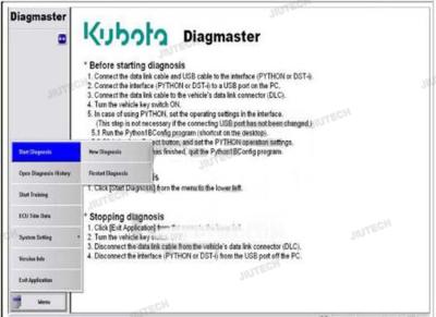 China Para KUBOTA DIAGNOSTIC KIT PYTHON Python interface Diagmaster KUBOTA Takeuchi Diagnostic à venda