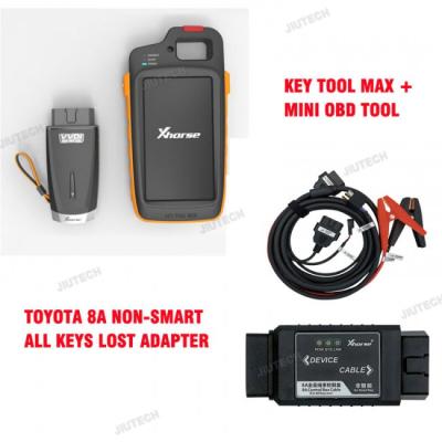 중국 Xhorse VVDI 키 툴 맥스 + MINI OBD 툴 + 토요타 8A 모든 키 손실 어댑터 + 갱신 케이블 판매용