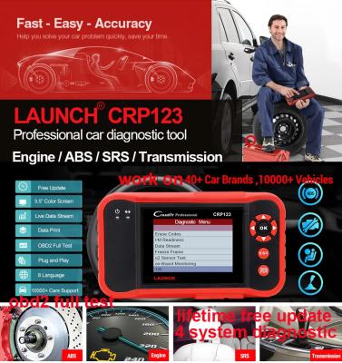 China Start X431 CRP123 OBD2 Scanner Kostenlose Aktualisierung Prüfmotor ABS SRS AT 4 System Vollständiger OBD2-Code-Reader Diagnosetools zu verkaufen