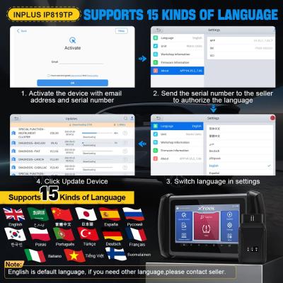 China XTOOL InPlus IP819TP TPMS Programmering Scanner Bluetooth Autodiagnostiek Tools ECU Codering Sleutel Programmer 31+ Diensten Met Te koop