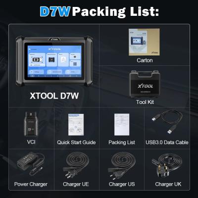 China XTOOL D7W BT D7BT Bluetooth Automotive Scanner All System Auto Diagnostic Tool ECU Codering Bidirectionele sleutelprogrammeur CA Te koop