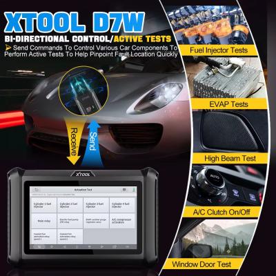 China XTOOL D7W BT D7BT Bluetooth Automotive Scanner All System Auto Diagnostic Tool ECU Codering Bidirectionele sleutelprogrammeur CA Te koop