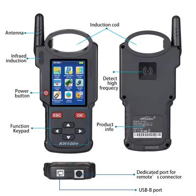 China Lonsdor KH100+ Autosleutel Programmer Remote Maker Genereren Simuleren Chip Identificeren Kopieer IC ID Card Frequency Smart Control Key IMMO Te koop