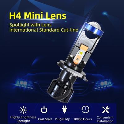 Cina H4 Mini Lens Led Lampadine per fari 45W Hi Low Beam Led Proiettore Fari H4 Car Led Headlight in vendita