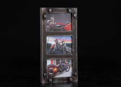 中国 家のための田園錆の仕上げの 3 つの 4x6 多開始卓上の写真フレーム 販売のため