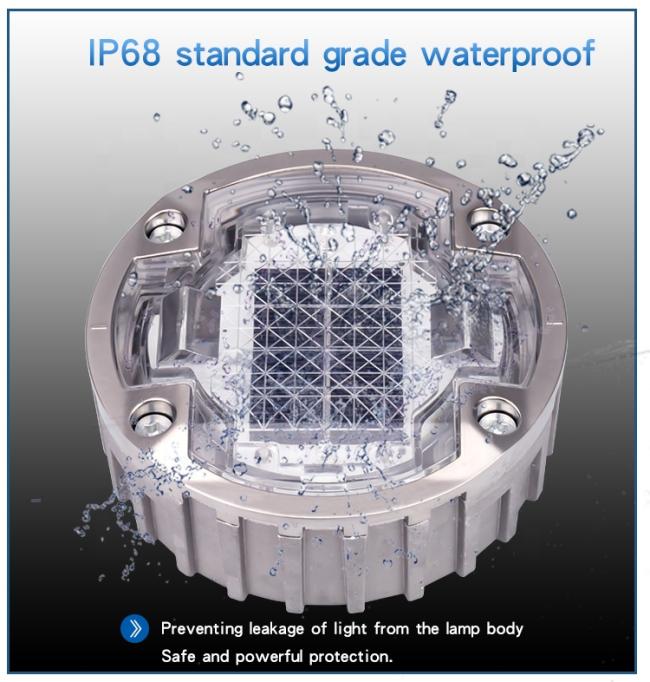 Solar road stud installation example