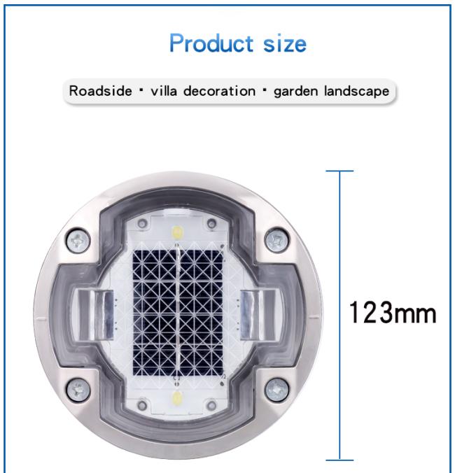 Solar road stud detailed view
