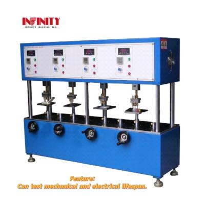China Máquina de prueba de botones mecánicos de cuatro estaciones económica para prueba de vida útil de portátiles en venta