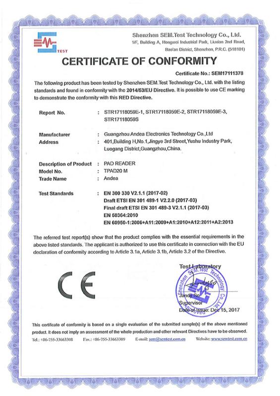 CE - Guangzhou Andea Electronics Technology Co., Ltd.