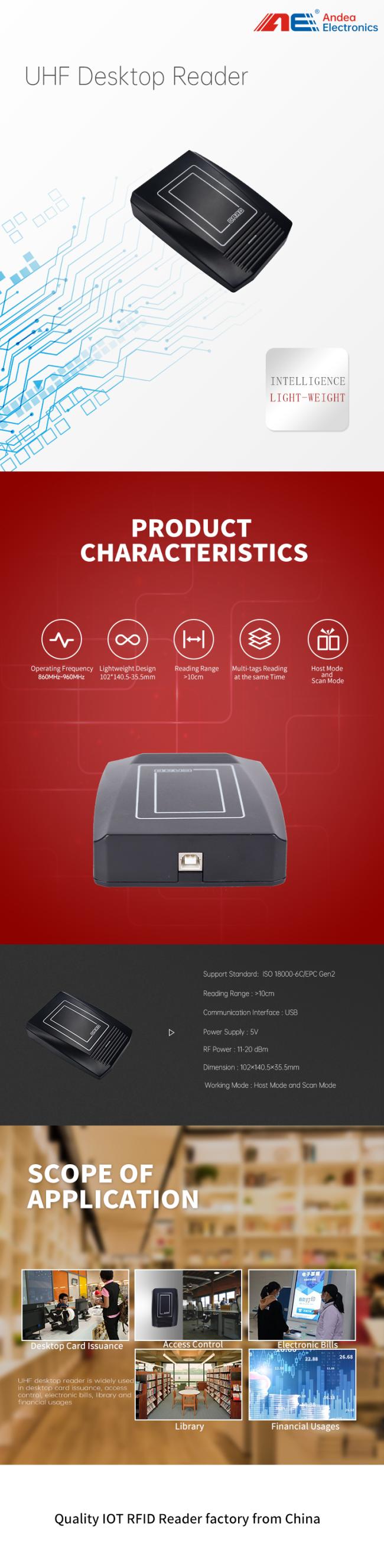 Portable HF RFID Reader Handheld RFID Tags Reader Writer RFID Scanner For Book And File Management 0