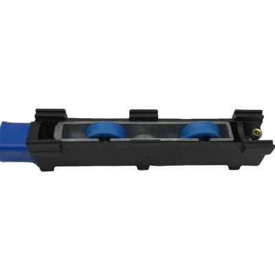 China South America Hot Sales Double V Groove Nylon Pulley Wheel Zinc Inner Part Nylon Bracket Sliding Door Roller for sale