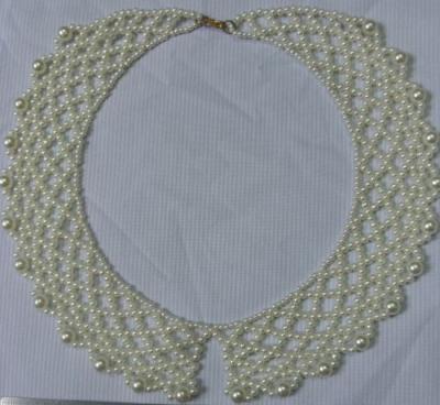 Cina Il vario bianco lavora a mano il collare retiary della perla della perla per le donne/vestito di signora in vendita