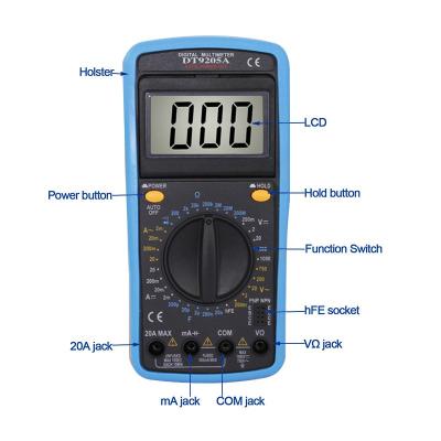 China Digital multimeter & Vehicle Engine Analyzer DT9205A Pocket Digital Multimeter Mini Voltage Tester Home Measuring Tools Test Multimeter en venta