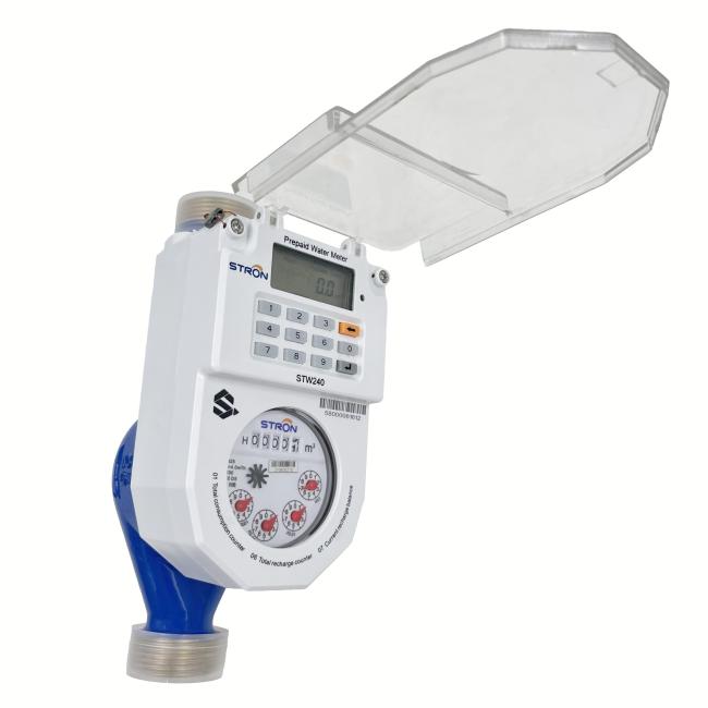 High Capacity Wireless Smart RF Laura Prepaid Water Meter Factory Sale IP68 With Split Keypad High Capacity Battery OEM