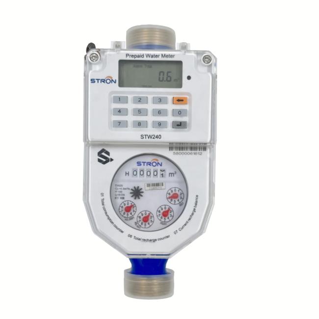 High Capacity Wireless Smart RF Laura Prepaid Water Meter Factory Sale IP68 With Split Keypad High Capacity Battery OEM