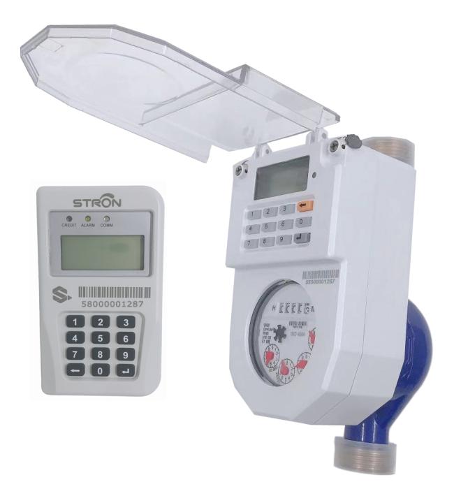 High Capacity Wireless Smart RF Laura Prepaid Water Meter Factory Sale IP68 With Split Keypad High Capacity Battery OEM