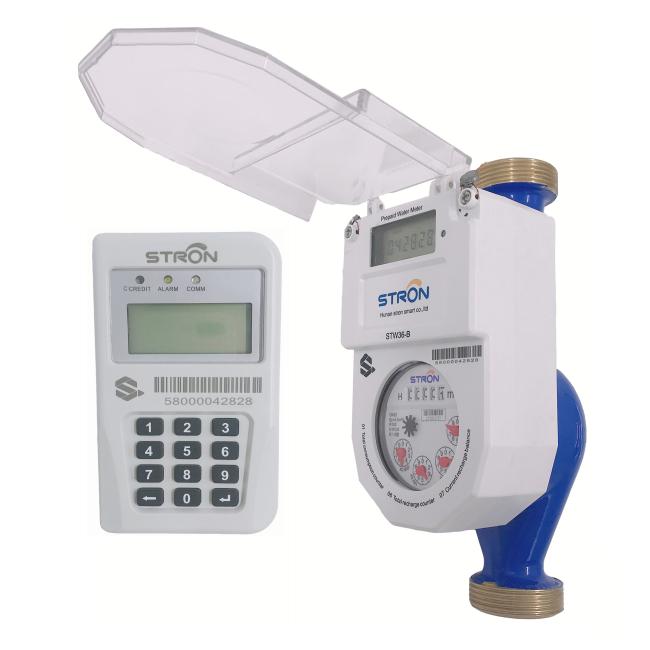 High Capacity Wireless Smart RF Laura Prepaid Water Meter Factory Sale IP68 With Split Keypad High Capacity Battery OEM