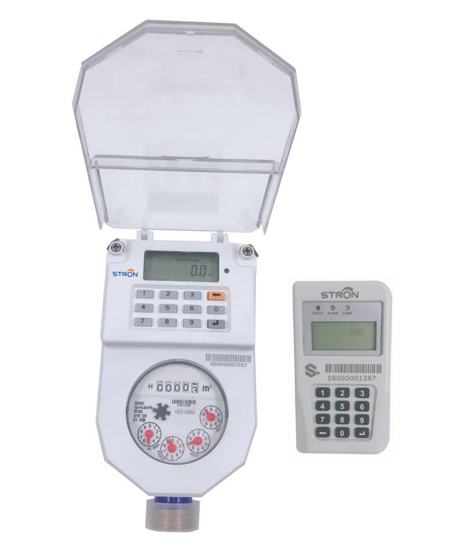 High Capacity Wireless Smart RF Laura Prepaid Water Meter Factory Sale IP68 With Split Keypad High Capacity Battery OEM