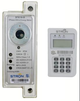 Prepaid Din-Rail Single Phase Electricity Meter with CIU For Counting The Electricity Consumption