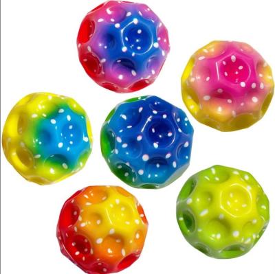 Multi-colors Extreme Pu Foam High Bounce Balls Rainbow Moon Space Ball for Kids