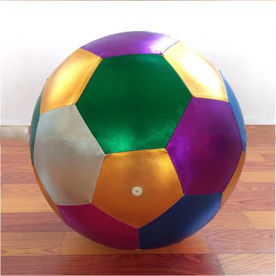 China 60cm Fabric Cloth Kids Giant Inflatable Soccer Ball for Beach Fun and Beach Playtime for sale