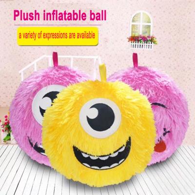 China Unisex Plastic Inflatable Fuzzy Ball with Funny Face Age Range 2 to 4 Years for sale