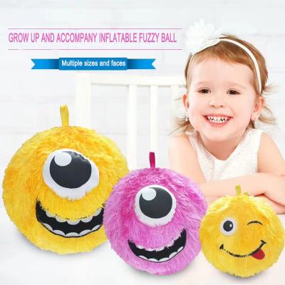 China Unisex Plastic Inflatable Fuzzy Ball with Funny Face Age Range 2 to 4 Years for sale