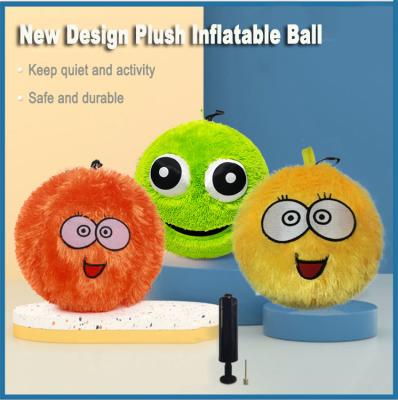 China Unisex Plastic Inflatable Fuzzy Ball with Funny Face Age Range 2 to 4 Years for sale