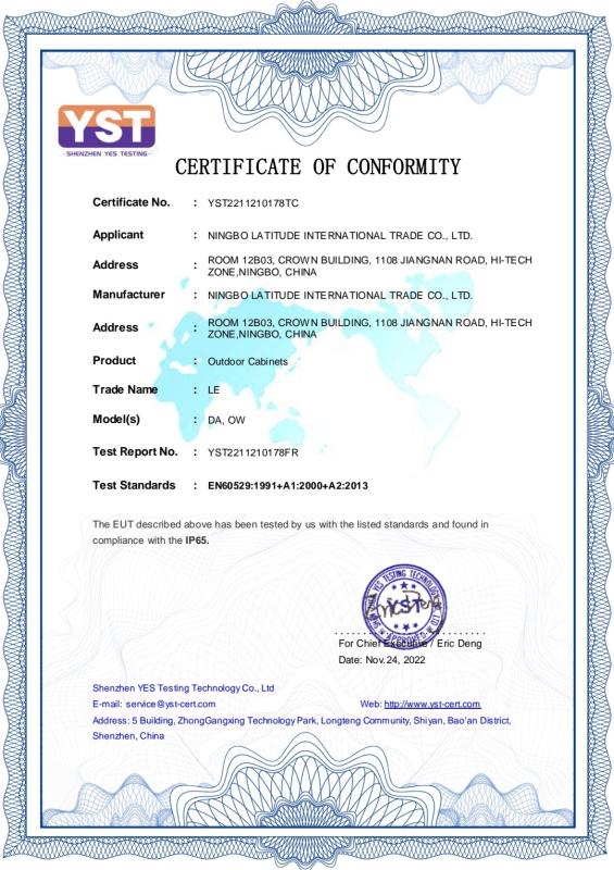 - Ningbo Latitude Communication Equipment Co.,Ltd