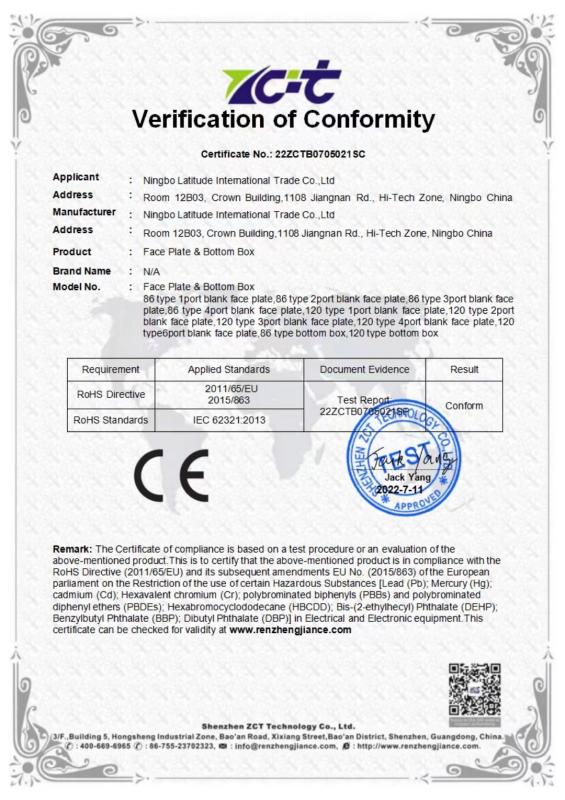 - Ningbo Latitude Communication Equipment Co.,Ltd