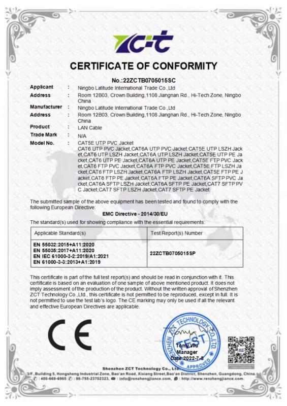 - Ningbo Latitude Communication Equipment Co.,Ltd