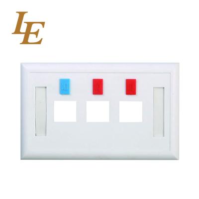 China LE 86x86mm oder 114x70mm Netzwerk OEM RJ45-Gesichtsplatte zu verkaufen