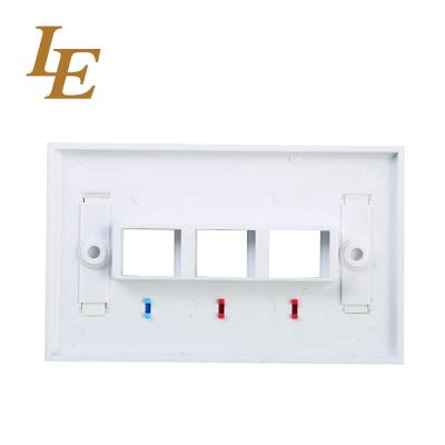 China LE 86x86mm oder 114x70mm Netzwerk OEM RJ45-Gesichtsplatte zu verkaufen