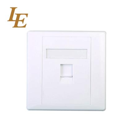 China 3 Port Keystone Jack Socket de la placa frontal de la red Cat6 UTP RJ45 con panel de parches y conector de cable de red en venta
